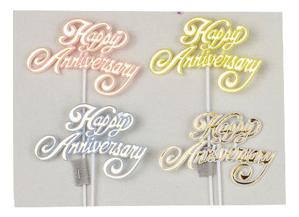 HAPPY ANNIVERSARY STICK IN ASST 24PC – Longs Florist Supply